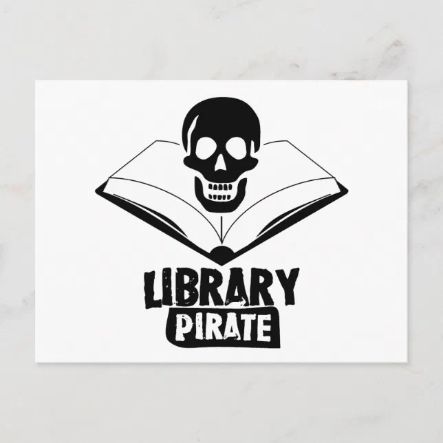 Library Pirate Postcard | Zazzle