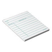 Library Pocket Card - Blue Notepad | Zazzle
