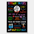 Library Rules Motivational Poster Idea For Teacher | Zazzle