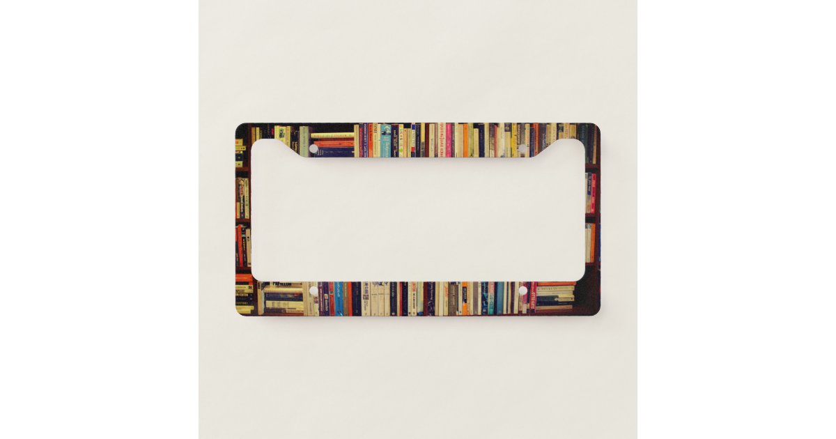 Library Shelves License Plate Frame | Zazzle