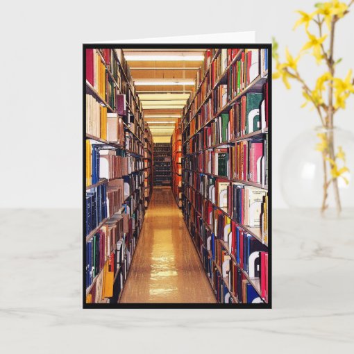 Library Stacks Card | Zazzle
