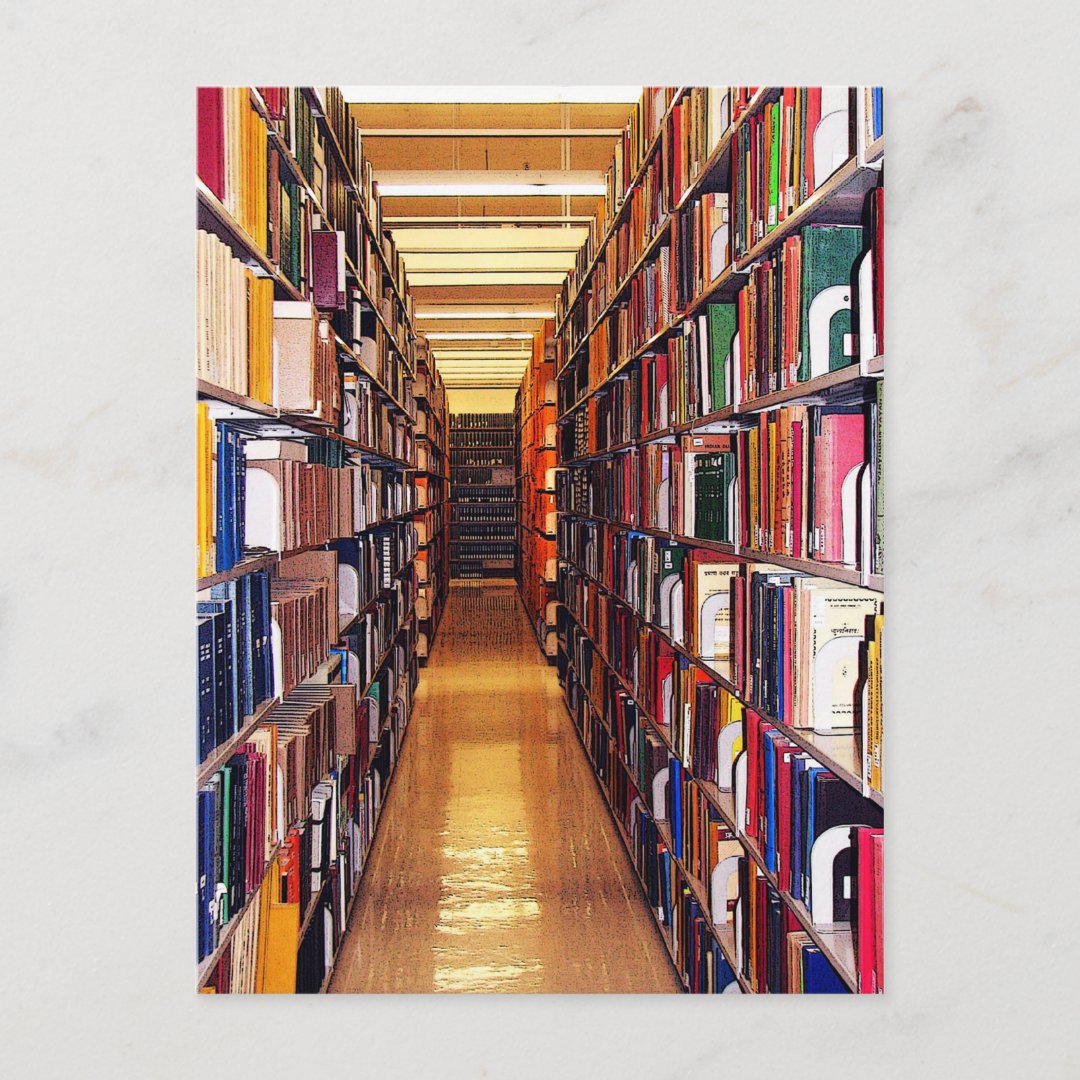 Library Stacks Postcard | Zazzle