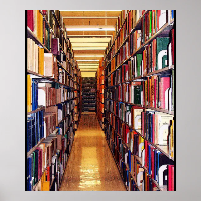 Library Stacks Poster | Zazzle