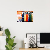 Library Wall Graffiti Poster | Zazzle