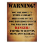 Library Warning Poster | Zazzle