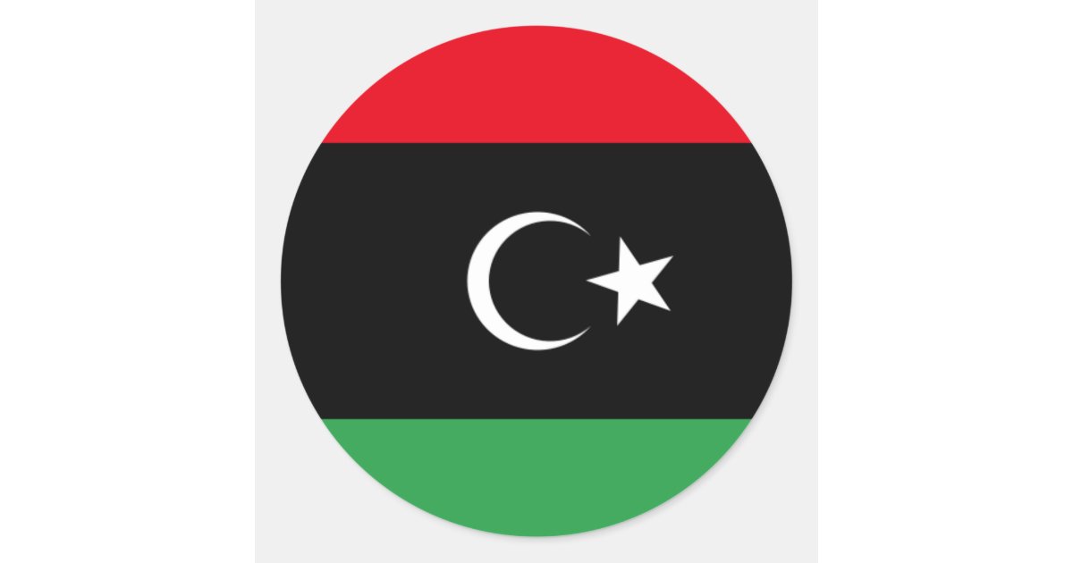 Libya Flag Classic Round Sticker | Zazzle