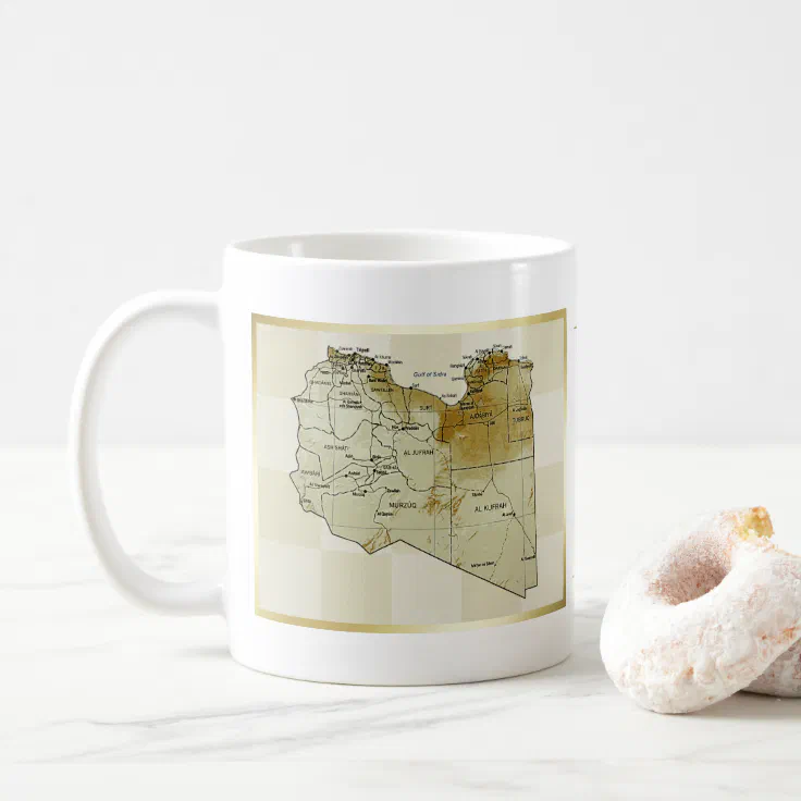 Libya Flag + Map Mug | Zazzle