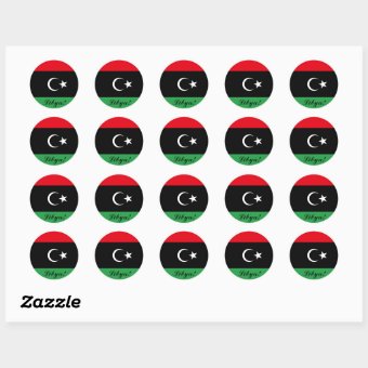 Libya Flag Stickers | Zazzle