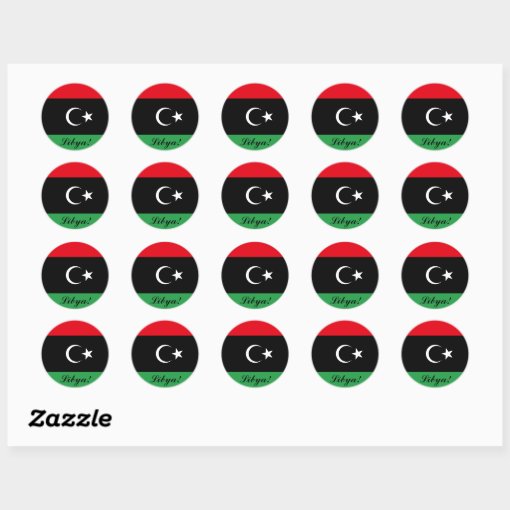 Libya Flag Stickers | Zazzle