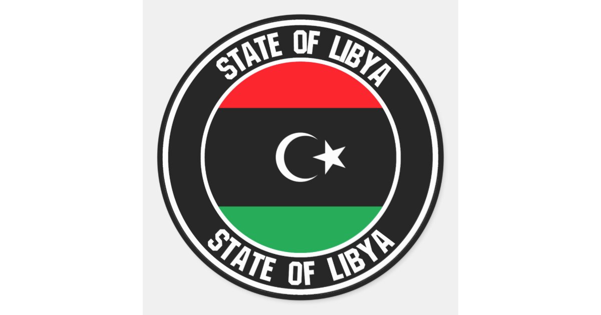 Libya Round Emblem Classic Round Sticker | Zazzle