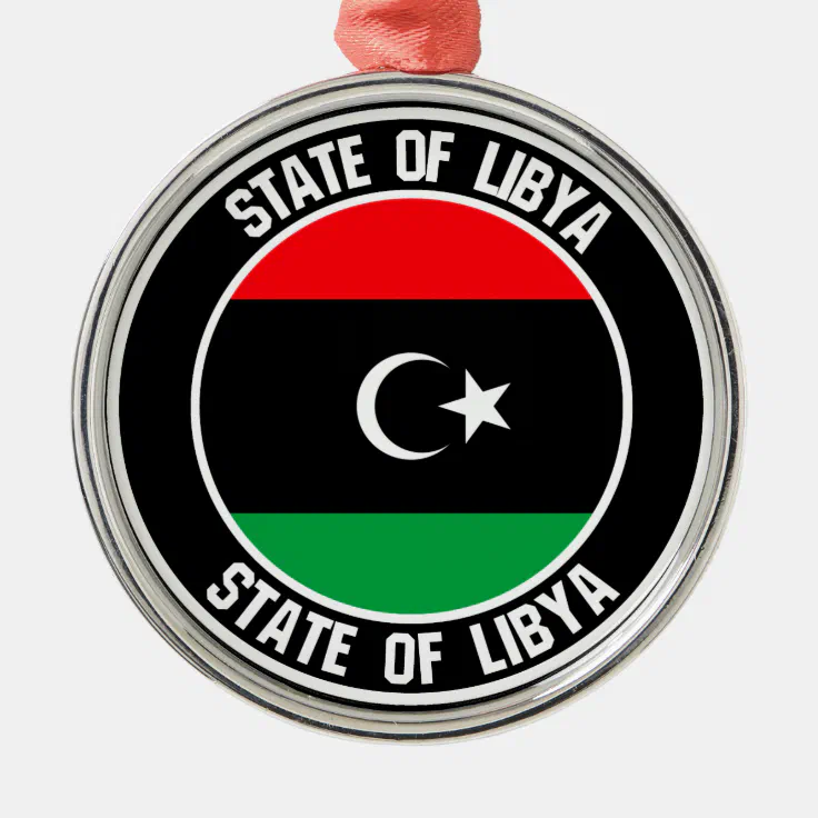Libya Round Emblem Metal Ornament | Zazzle