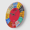 License Plate Art Clock Vintage Numbers New V1 | Zazzle