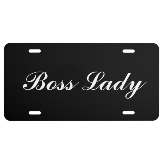 License Plate - Boss Lady | Zazzle.com