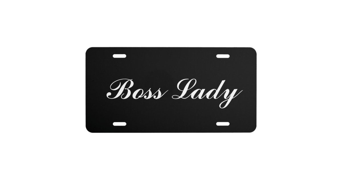 License Plate - Boss Lady | Zazzle