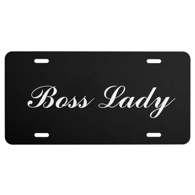 License Plate - Boss Lady | Zazzle