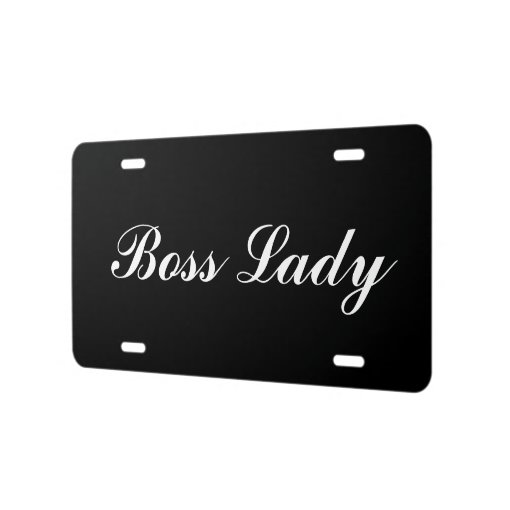 License Plate - Boss Lady | Zazzle