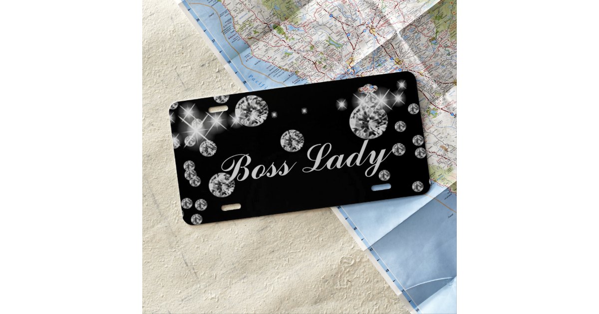 License Plate - Boss Lady Diamonds | Zazzle