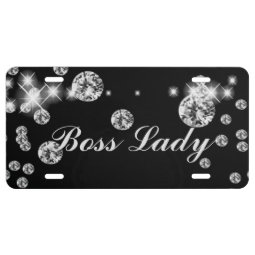 License Plate - Boss Lady Diamonds | Zazzle