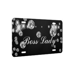 License Plate - Boss Lady Diamonds | Zazzle