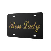 License Plate - Boss Lady Gold Glitter | Zazzle