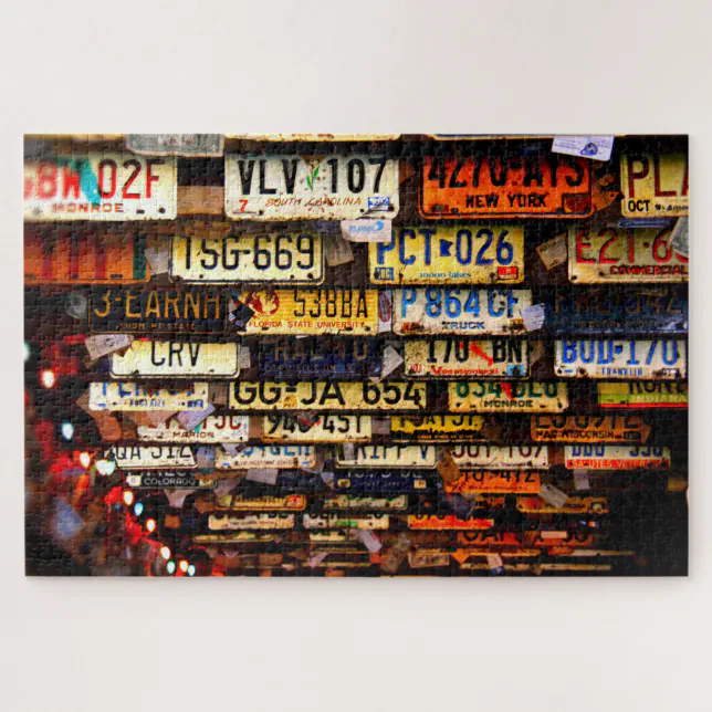 License Plate Collection Jigsaw Puzzle | Zazzle