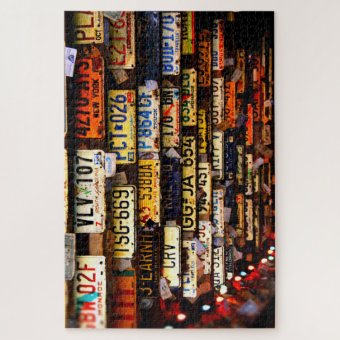 License Plate Collection Jigsaw Puzzle | Zazzle