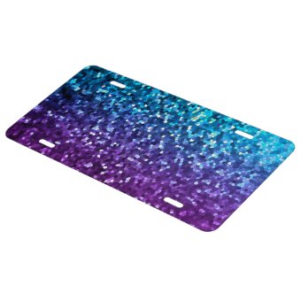 License Plate Cover Mosaic Sparkley Texture | Zazzle