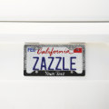License Plate Frame - Your Text Glitter Silver | Zazzle