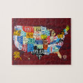 License Plate Map of the USA 2012 Puzzle | Zazzle