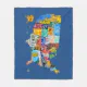 License Plate Map of the USA Blue Fleece Blanket | Zazzle