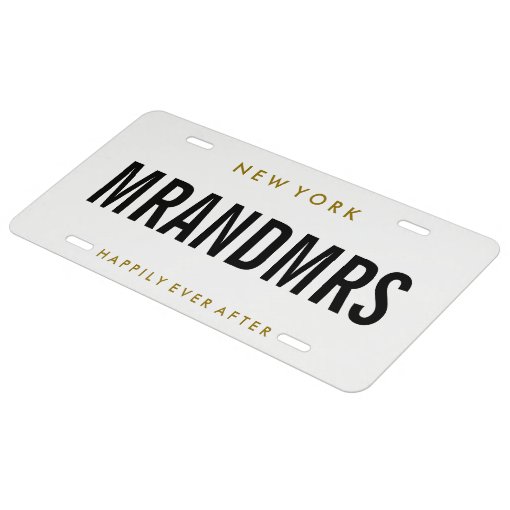 License Plate - Mr. & Mrs. | Zazzle