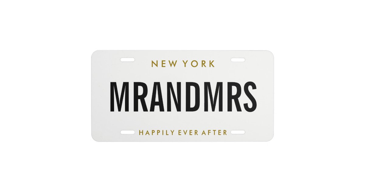 License Plate - Mr. & Mrs. | Zazzle