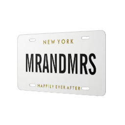 License Plate - Mr. & Mrs. | Zazzle