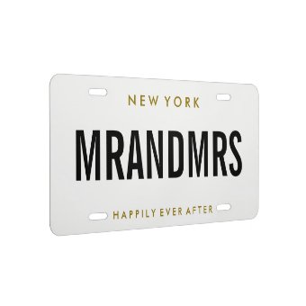 License Plate - Mr. & Mrs. | Zazzle