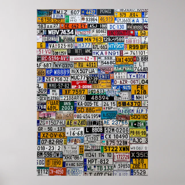 License Plate poster | Zazzle