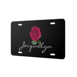 License Plate - Rose Name | Zazzle