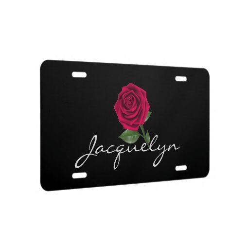 License Plate - Rose Name | Zazzle