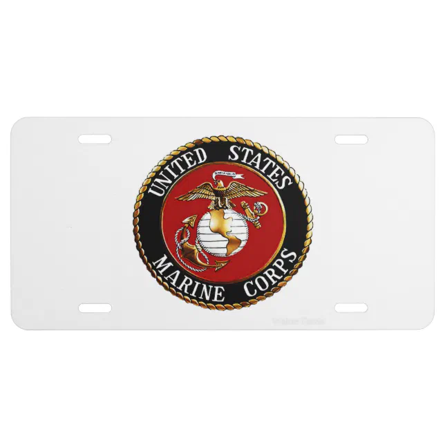 License Plate U.S.M.C. | Zazzle
