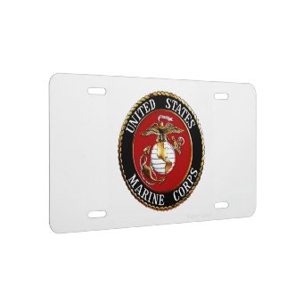 License Plate U.S.M.C. | Zazzle