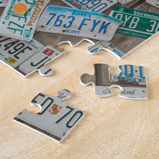 License Plate Wall Store Front Jigsaw Puzzle | Zazzle