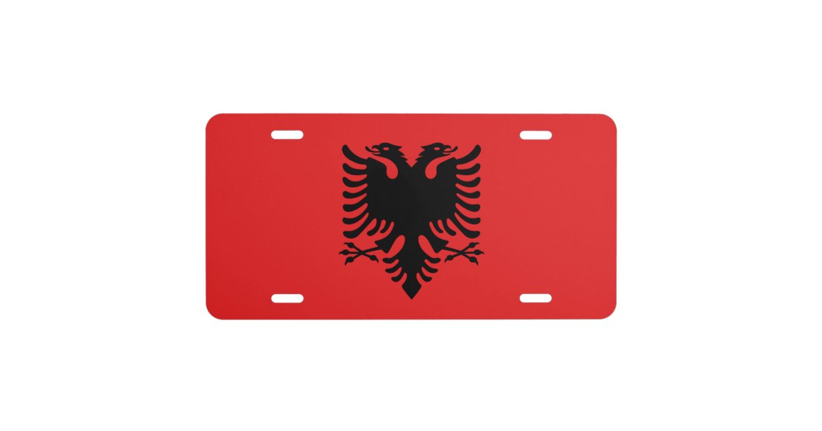 License plate with Flag of Albania | Zazzle
