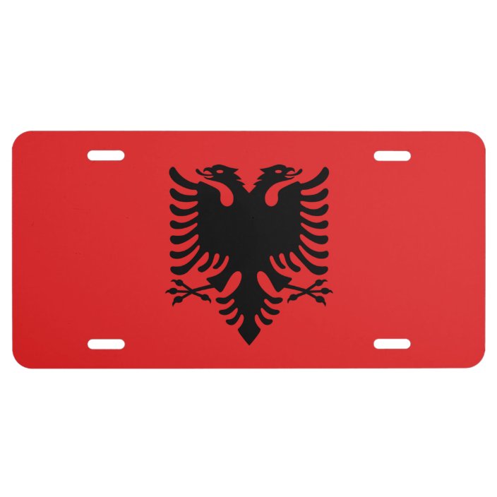 License plate with Flag of Albania | Zazzle.com