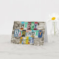 License Plates Brother Birthday Card | Zazzle
