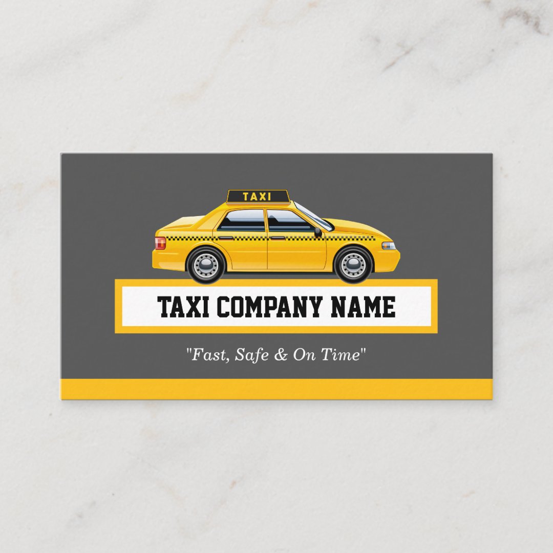 Licensed Cap Driver Chauffeur - Yellow Taxi Business Card | Zazzle