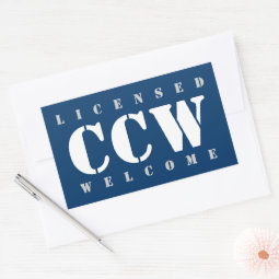 Licensed CCW Welcome Rectangular Sticker | Zazzle