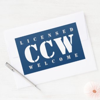 Licensed CCW Welcome Rectangular Sticker | Zazzle
