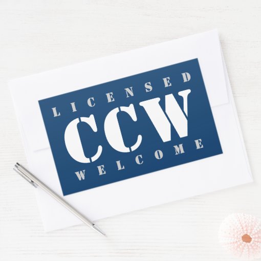 Licensed CCW Welcome Rectangular Sticker | Zazzle