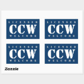 Licensed CCW Welcome Rectangular Sticker | Zazzle