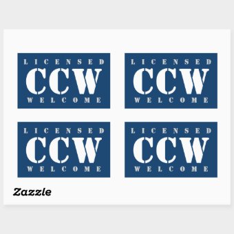 Licensed CCW Welcome Rectangular Sticker | Zazzle