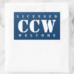 Licensed CCW Welcome Rectangular Sticker | Zazzle